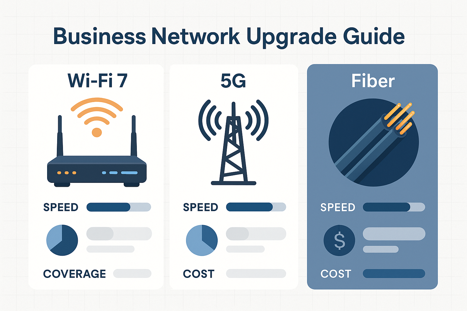 Business Network Upgrade Guide: Wi-Fi 7 vs 5G vs Fiber – ZBTWIFI
