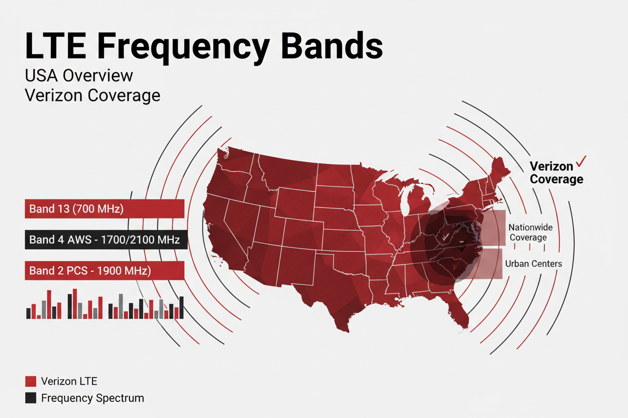 LTE Frequency Bands: USA Overview & Verizon Coverage – ZBTWIFI
